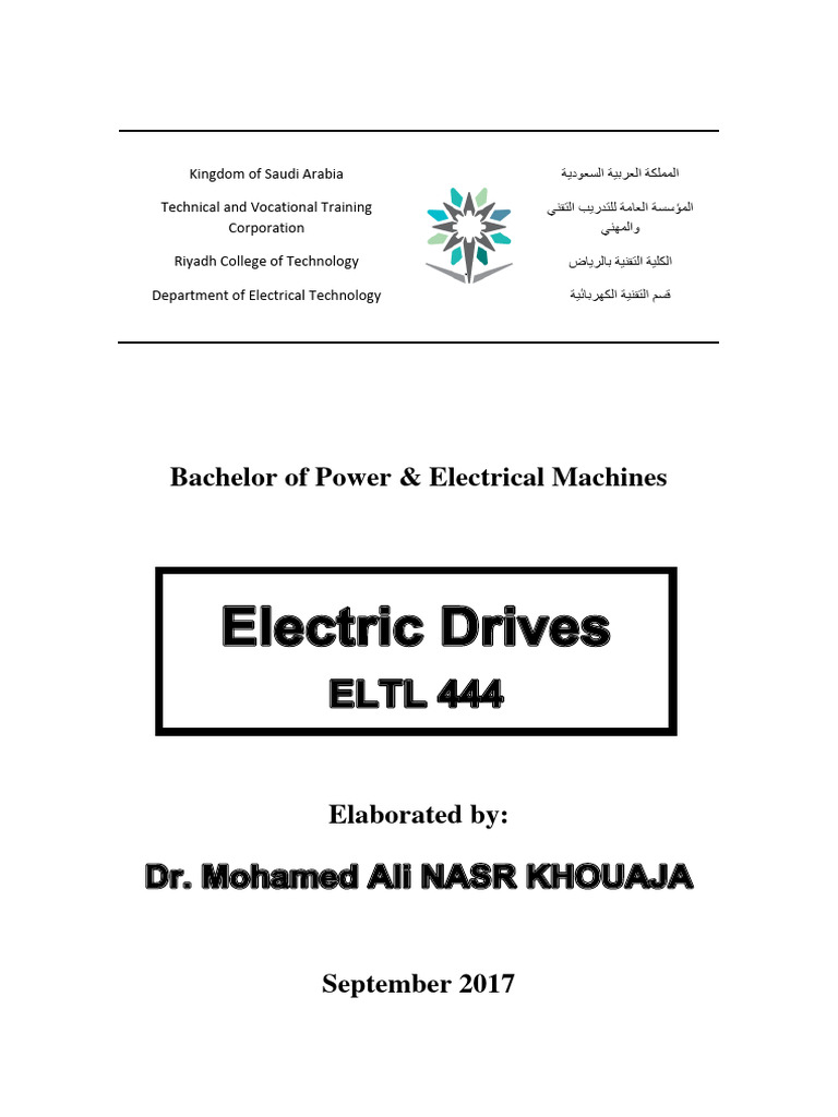 Course Electric Drives - Student Version | PDF | Electric Motor ...