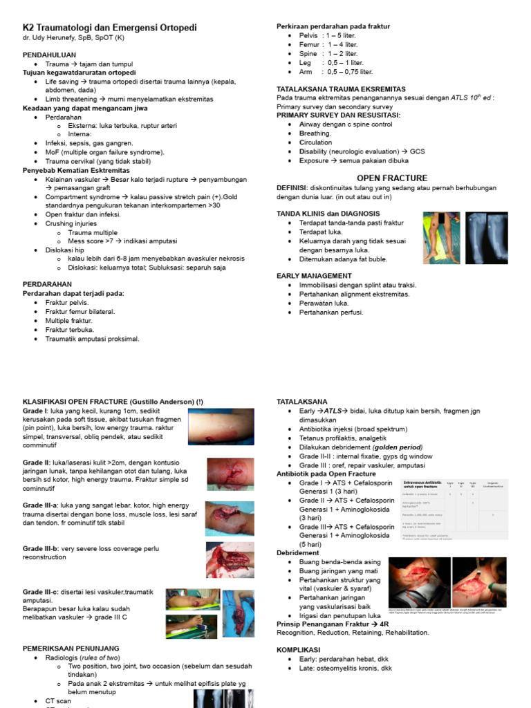 K2 Traumatologi Dan Emergensi Ortopedi | PDF