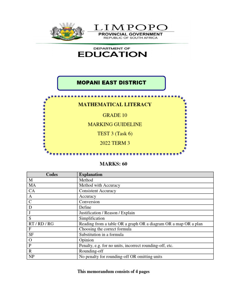 2022 Mlit Test 3 Memo Grade 10 Term 3 | PDF | Accuracy And Precision ... 2022 Mlit Test 3 Memo Grade 10 Term 3 | PDF | Accuracy And Precision ...