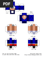 Minecraft Steve Papercraft Template | PDF