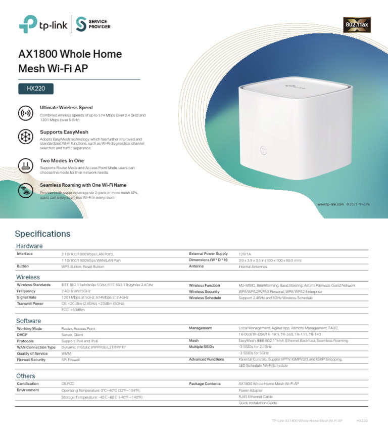 HX220 Datasheet-V1 | PDF