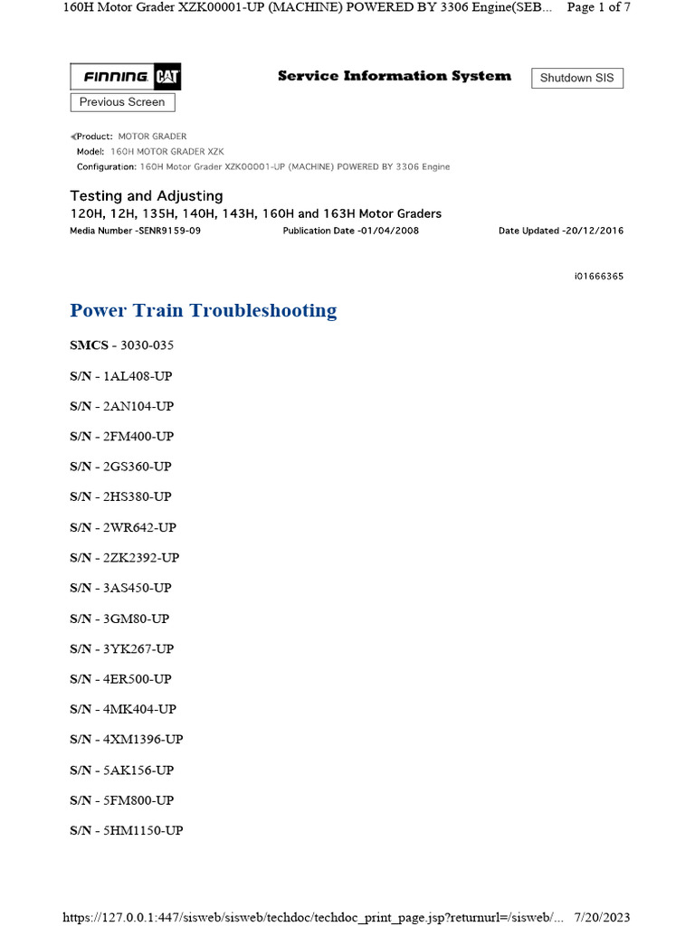 Power Train Troubleshooting: Shutdown SIS | PDF | Clutch | Valve