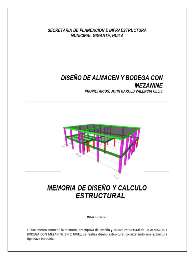 Memoria - de - Diseno - y - Calculo - Estructural - Harold | PDF