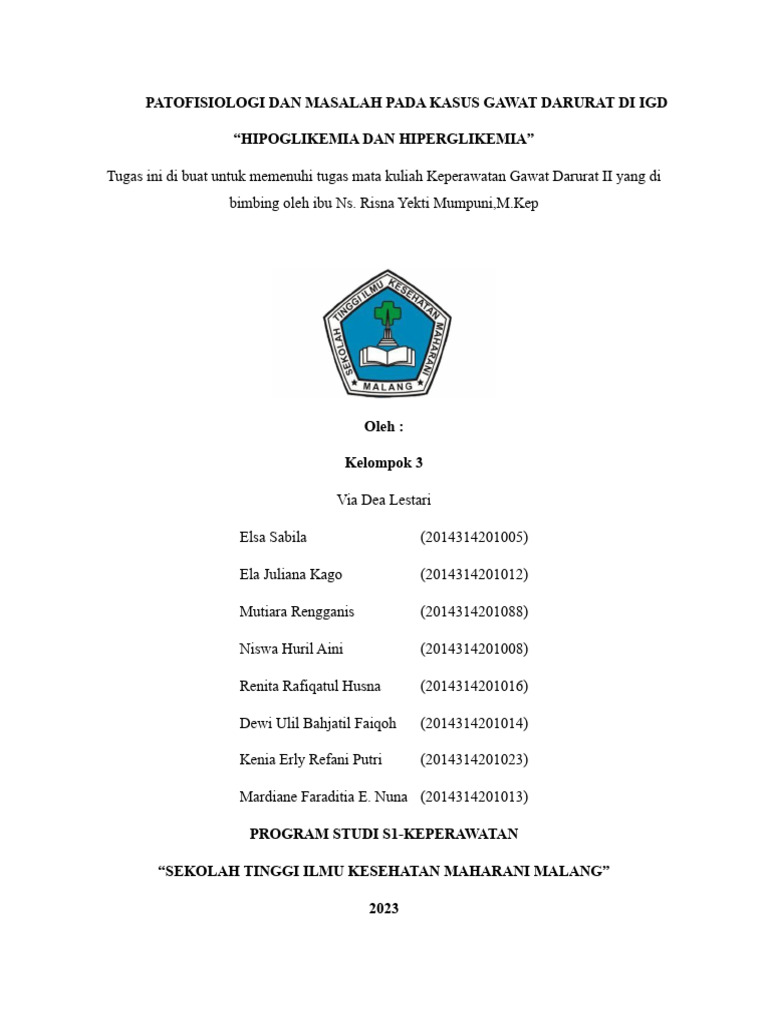 Kel.3 Hipo-Hiperglikemia | PDF