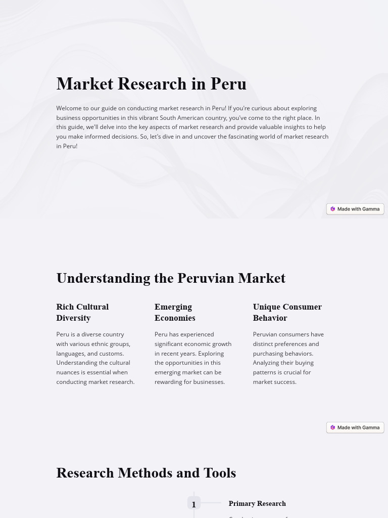 Market Research in Peru | PDF | Marketing Research | Focus Group