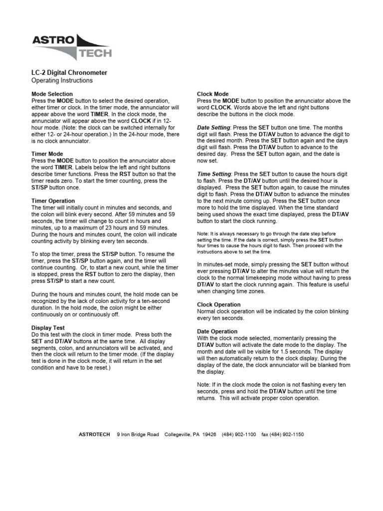 LC 2 Clock | PDF | Clock | Timer