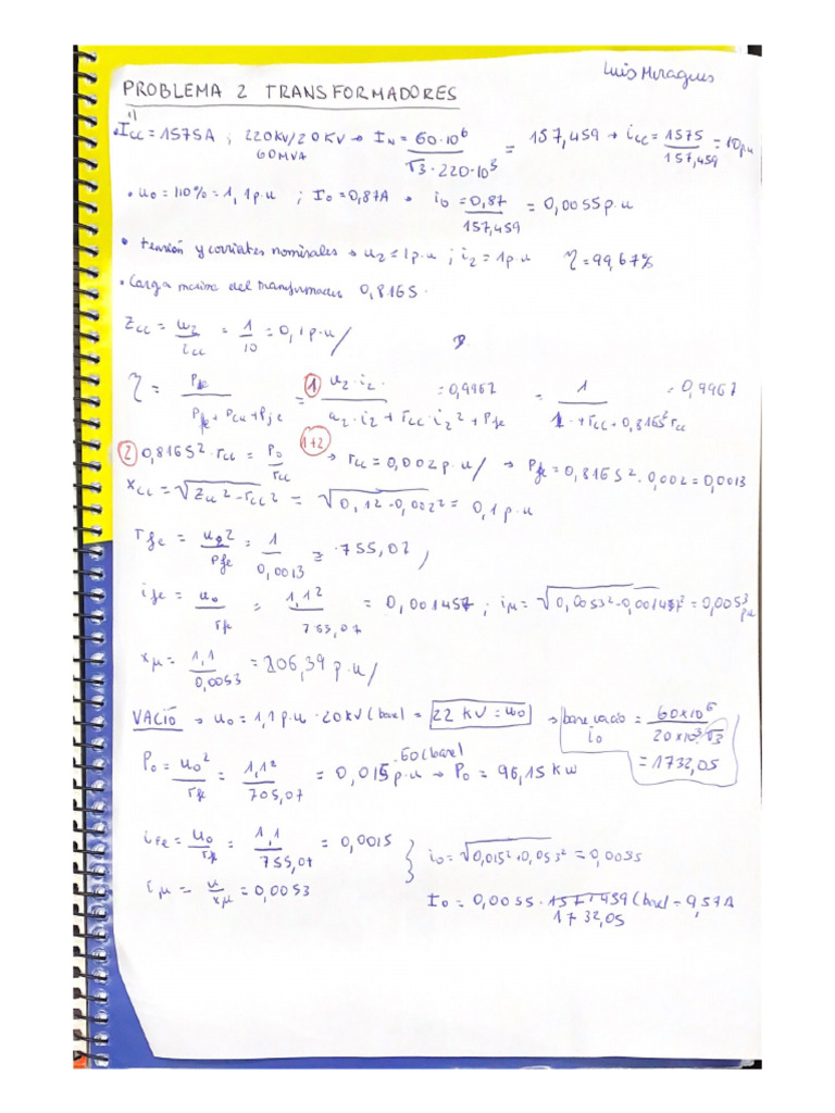 Problema 2 Transformadores Luis Moragues | PDF