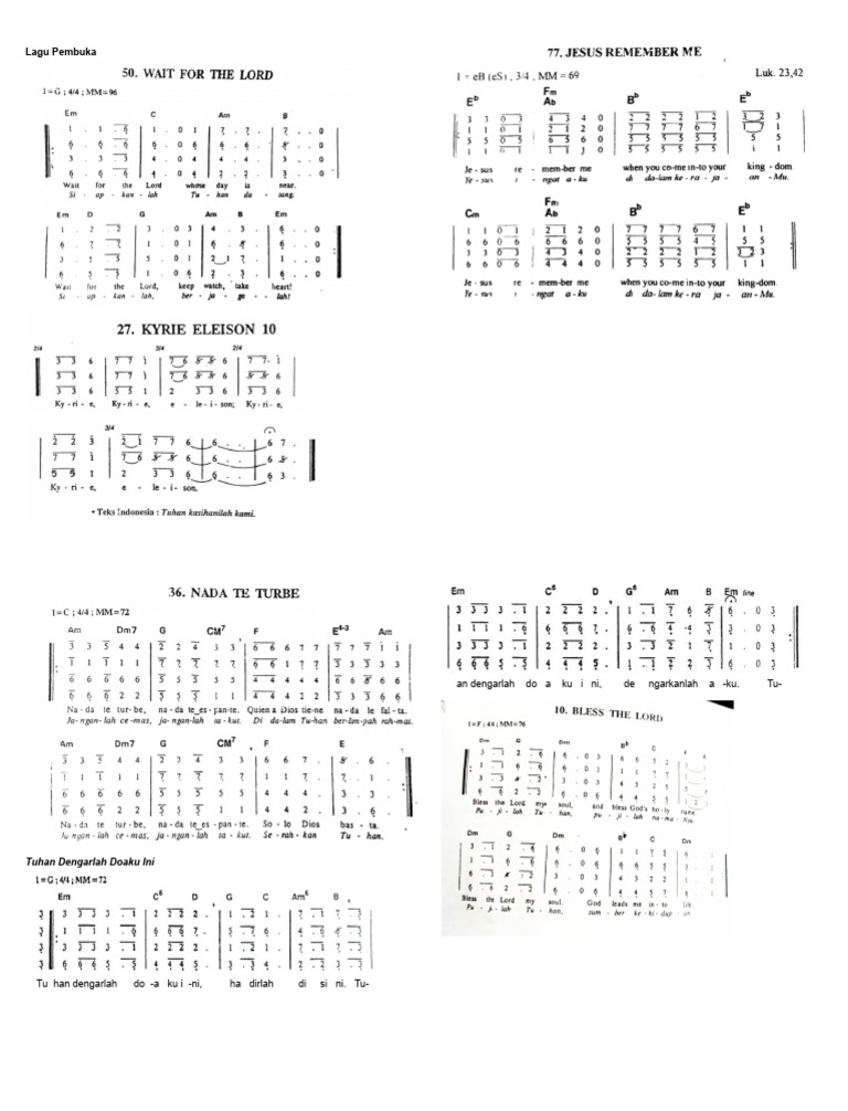 Kertas F4 - Teks Lagu Taize | PDF