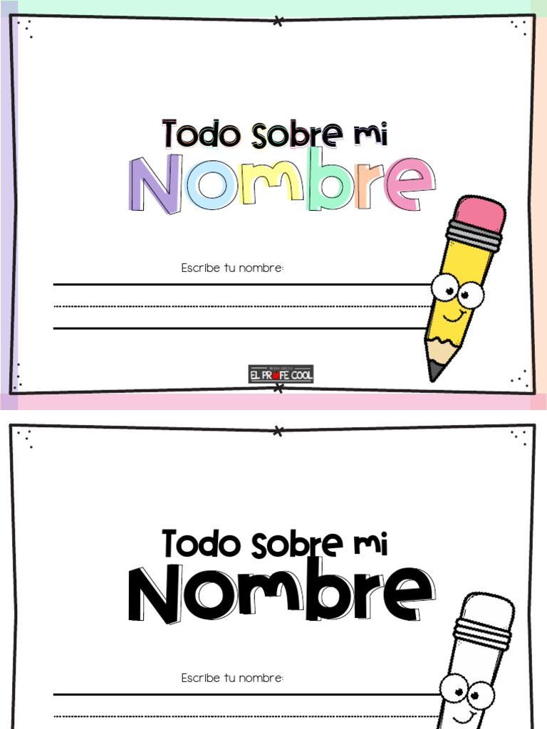 Cuadernillo Nombre Propio PROFE COOL | PDF Cuadernillo Nombre Propio PROFE COOL | PDF
