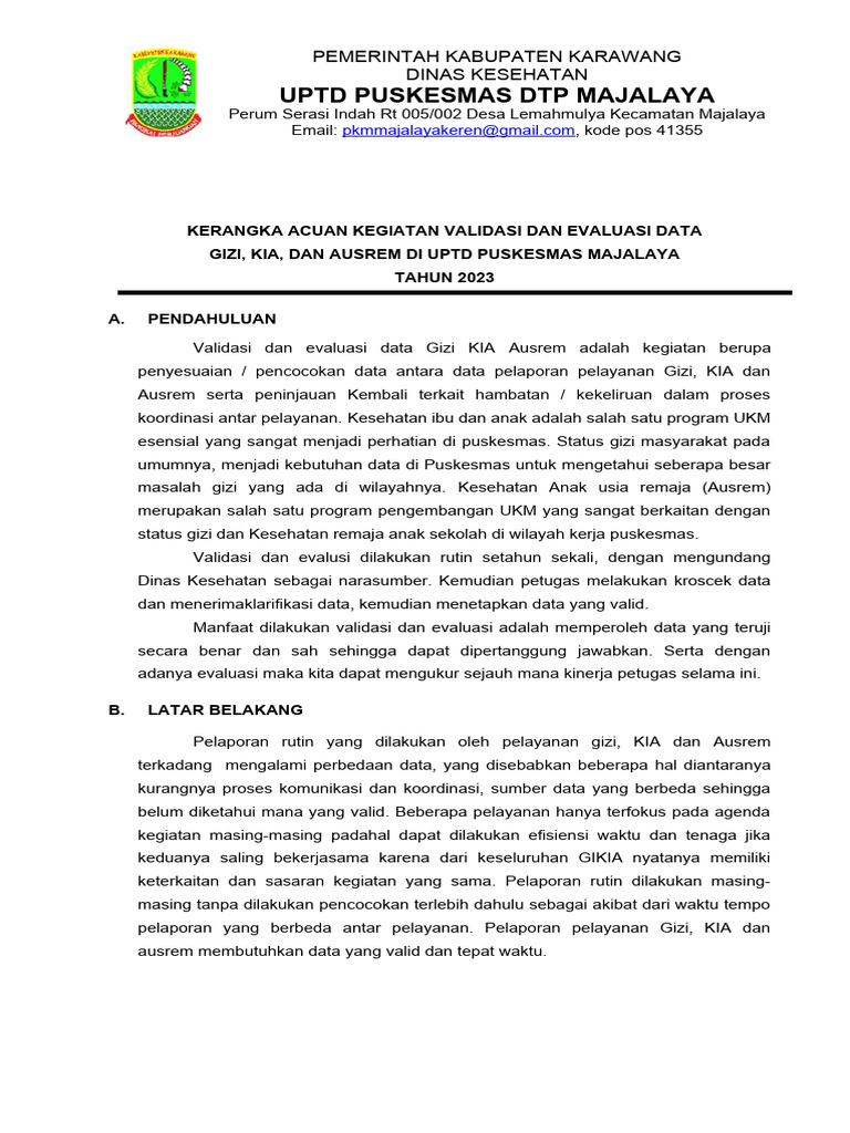 Kak Validasi Dan Evaluasi Gikia | PDF | Bisnis | Ilmu Sosial