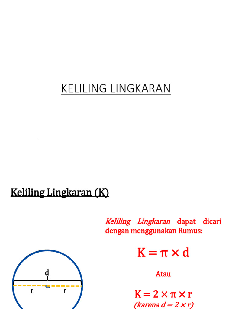 PPT Keliling Lingkaran | PDF