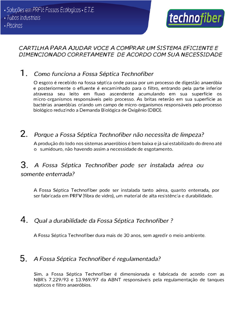 Cartilha Technofiber | PDF | Casa e Jardim