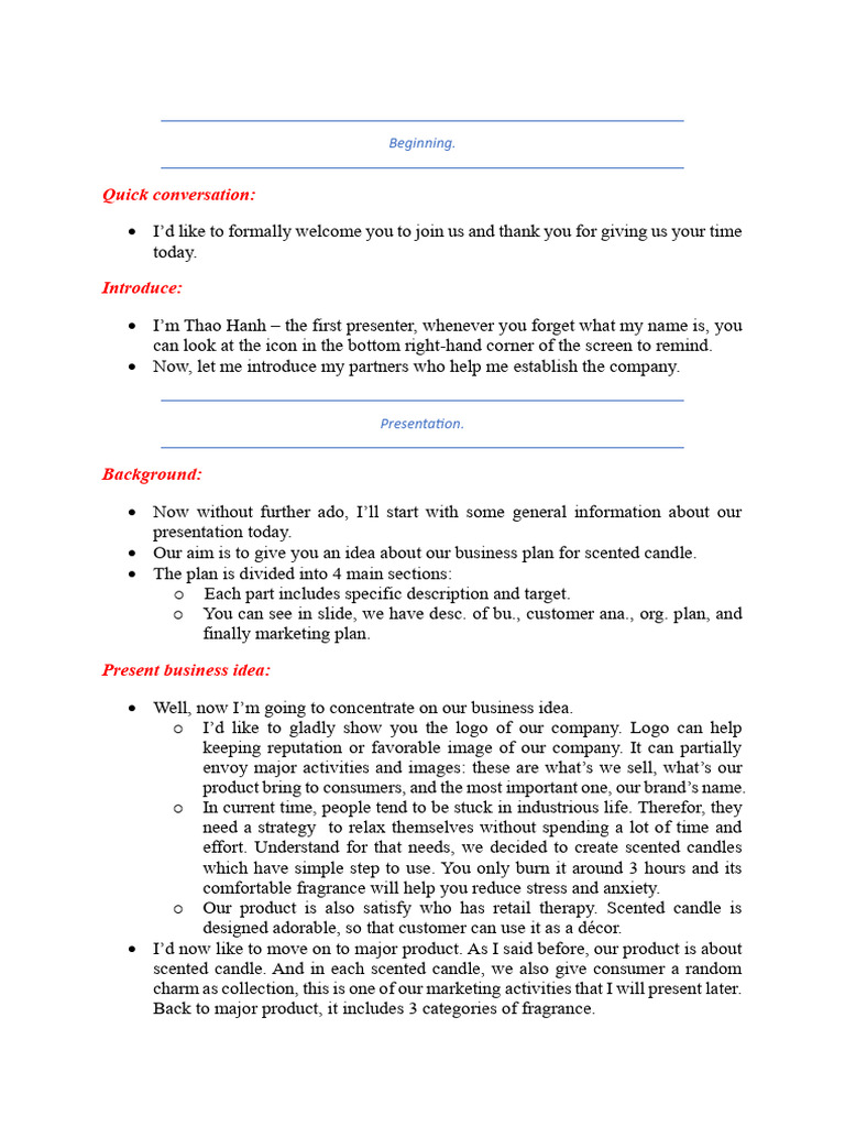 Business Plan | PDF | Perfume | Brand