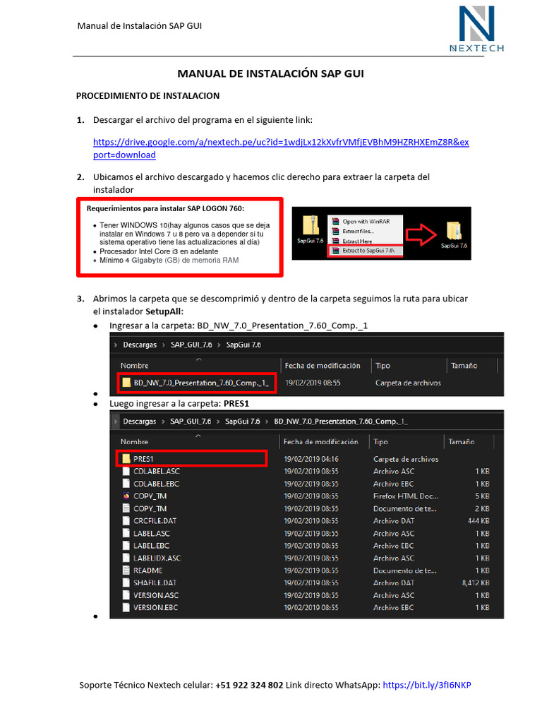 Manual Install Sap Gui 7.6-s4- Hana -Bt -Taller Sap Básico - Abap-basis ...