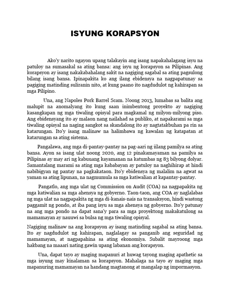 ISYUNG KORAPSYON | PDF