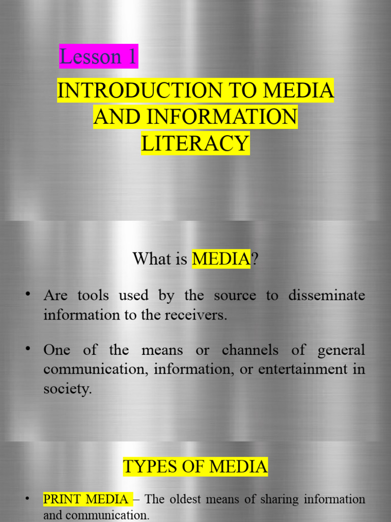 MIL Lesson1 Q1 | PDF