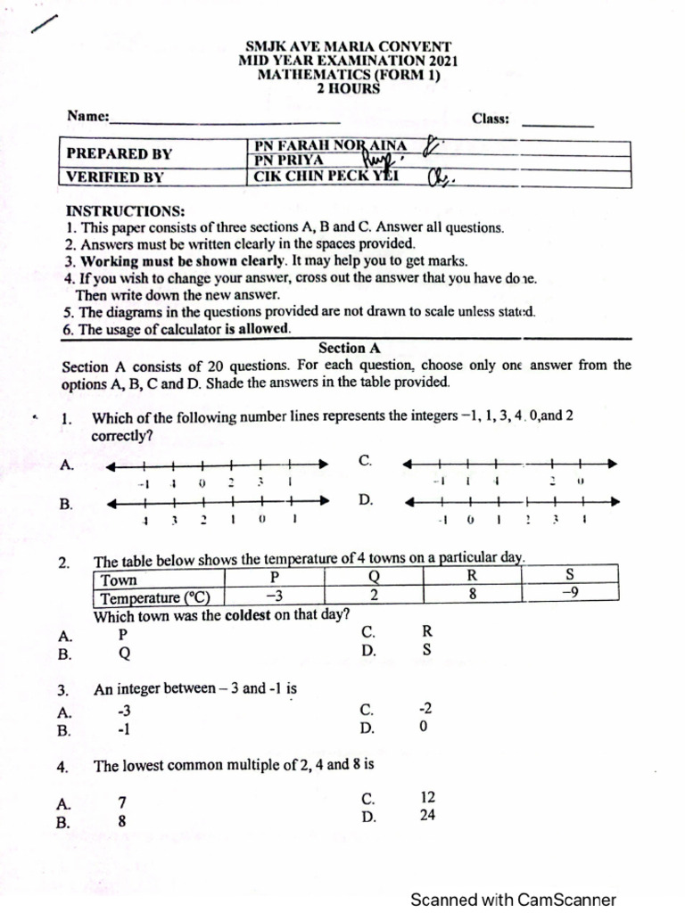 2021 Maths Paper (Revision) | PDF