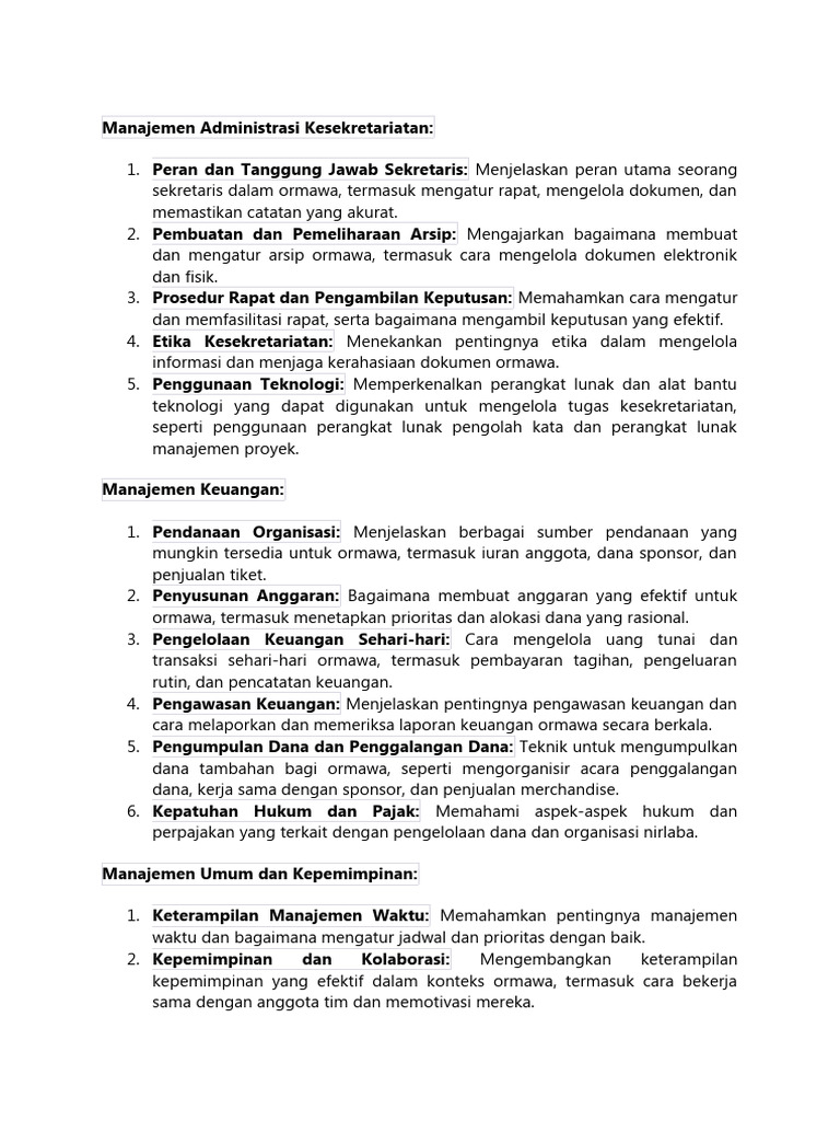 Panduan Manajemen Ormawa | PDF | Bisnis