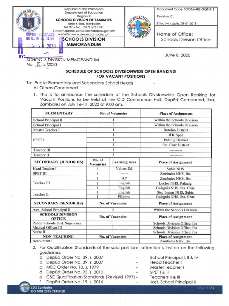 Ranking Memo | PDF