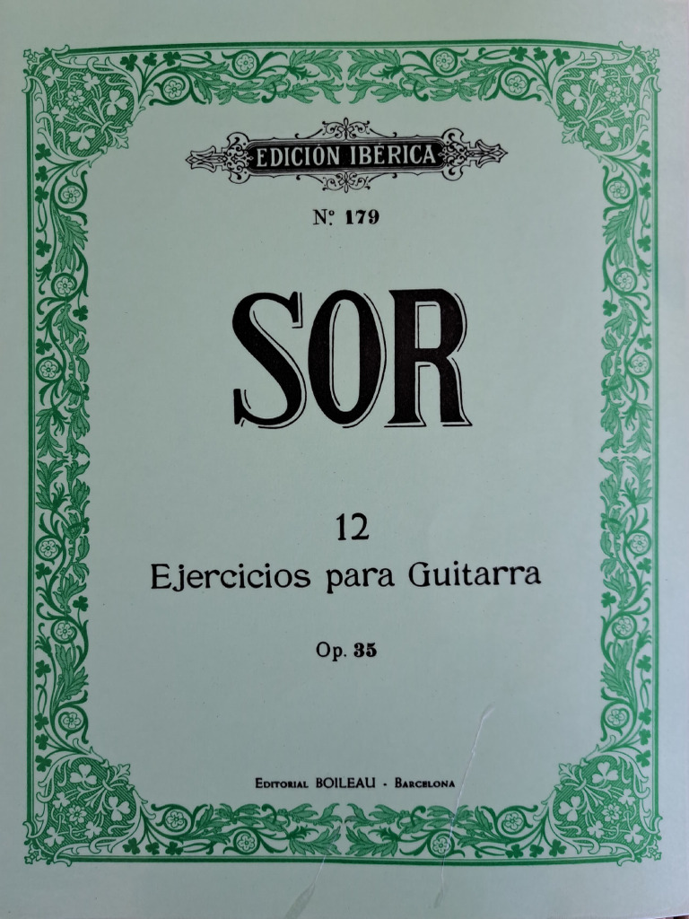 F. Sor - 12 Exercícios para Guitarra Op.35 | PDF