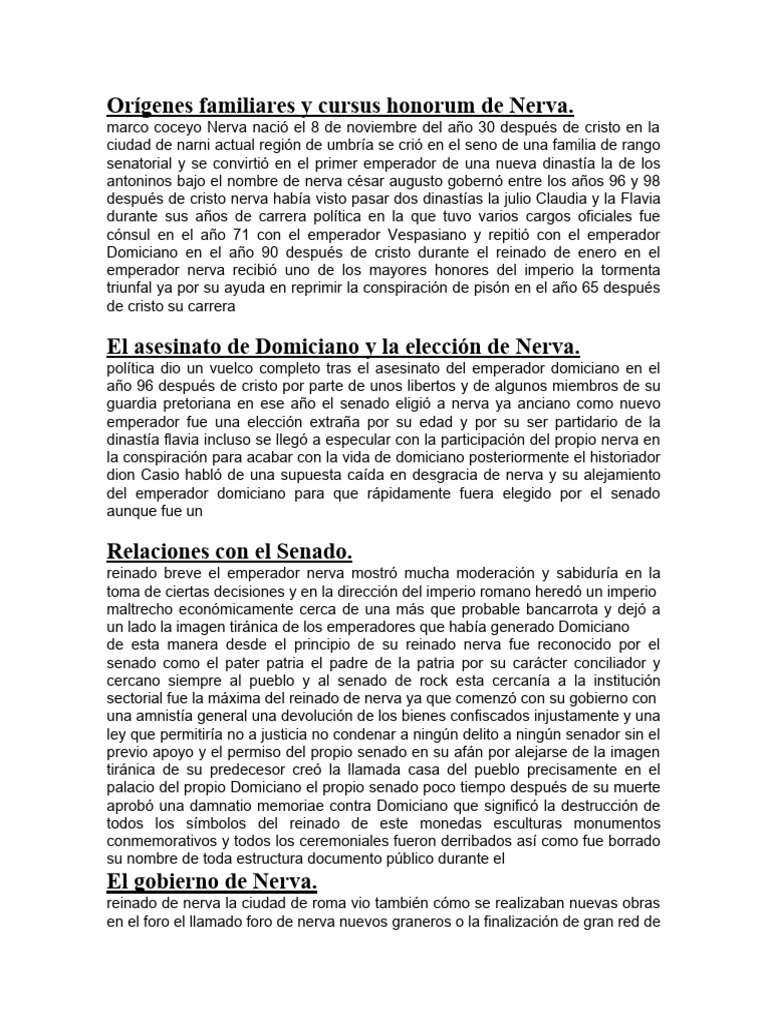 Marco Coceyo Nerva | PDF | Roma antigua | imperio Romano