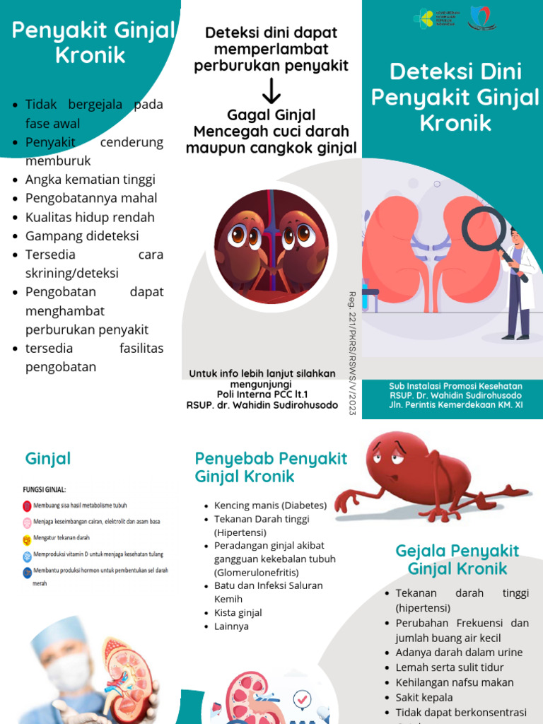 Leaflet Deteksi Dini Penyakit Ginjal Kronik | PDF