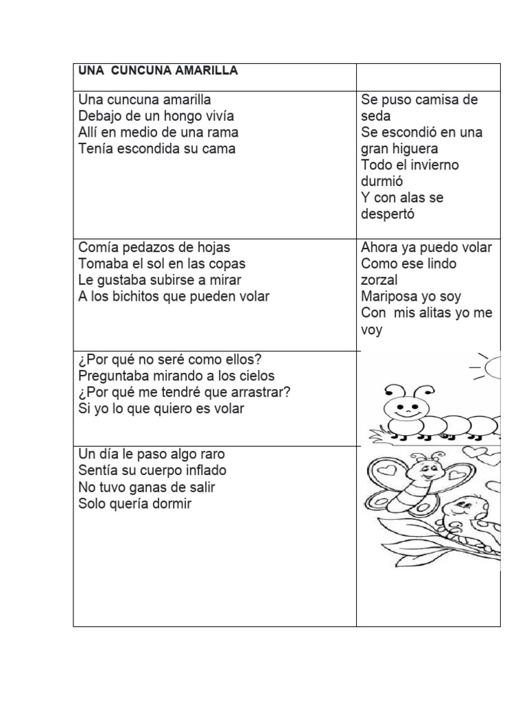 Una Cuncuna Amarilla | PDF