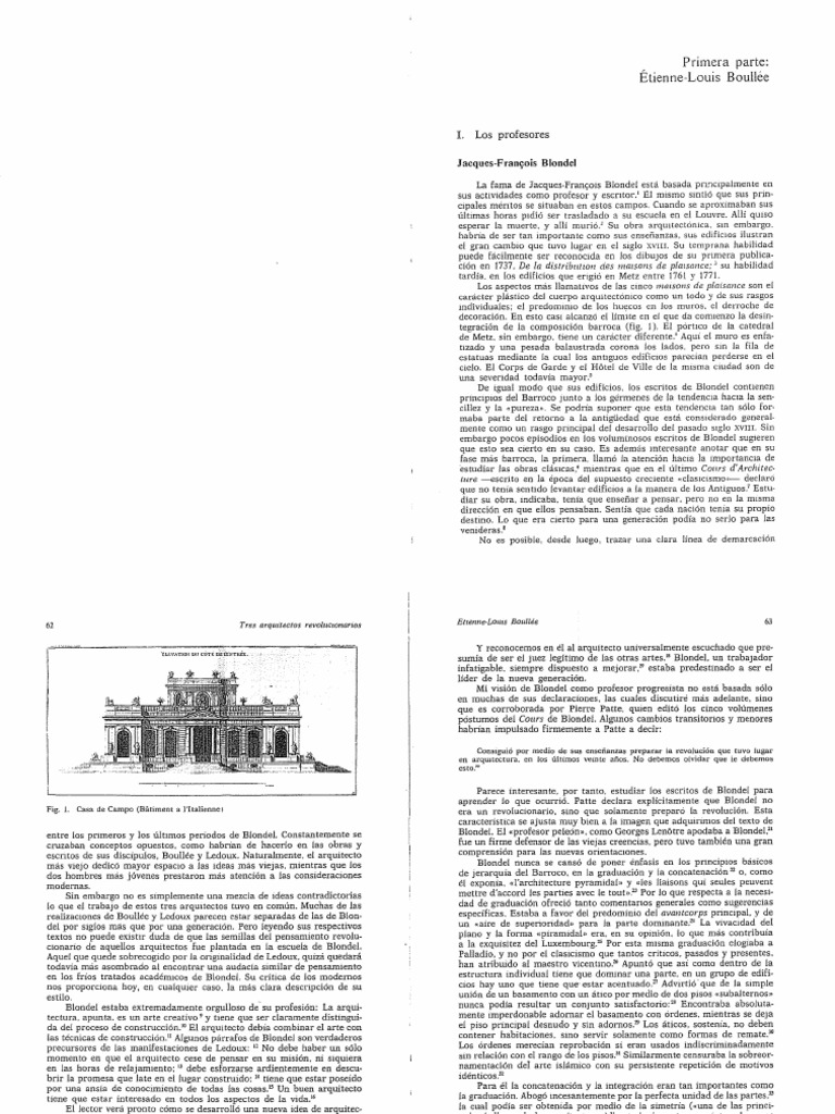 Tres Arquitectos Revolucionarios, Boullée, Ledoux y Lequeu-Emil ...