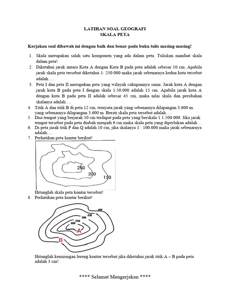 Latihan Soal Skala Peta Geografi | PDF