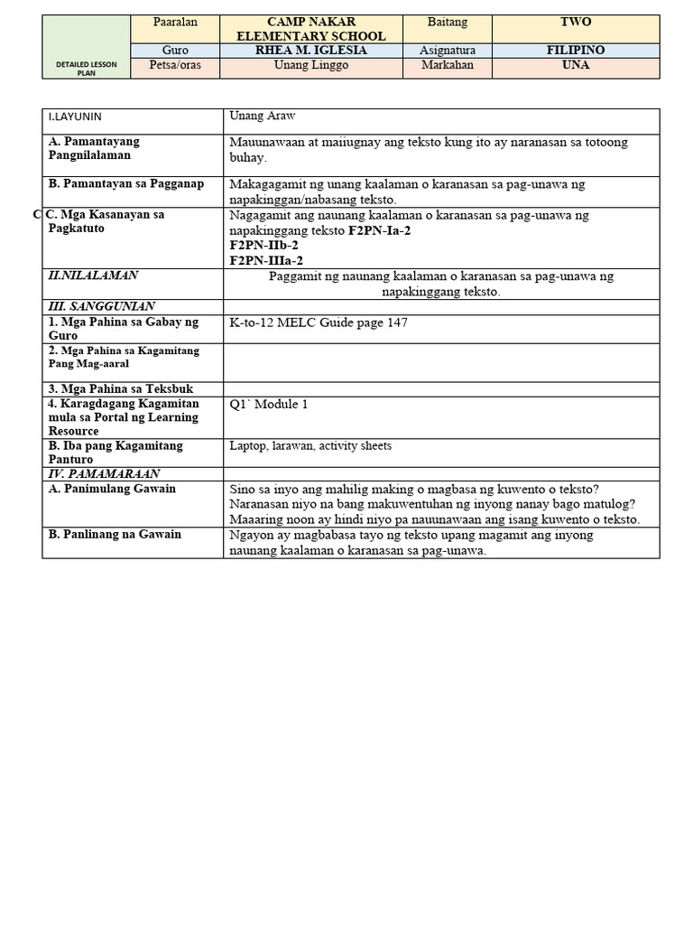 DLP-FIL2-Q1-W1 | PDF