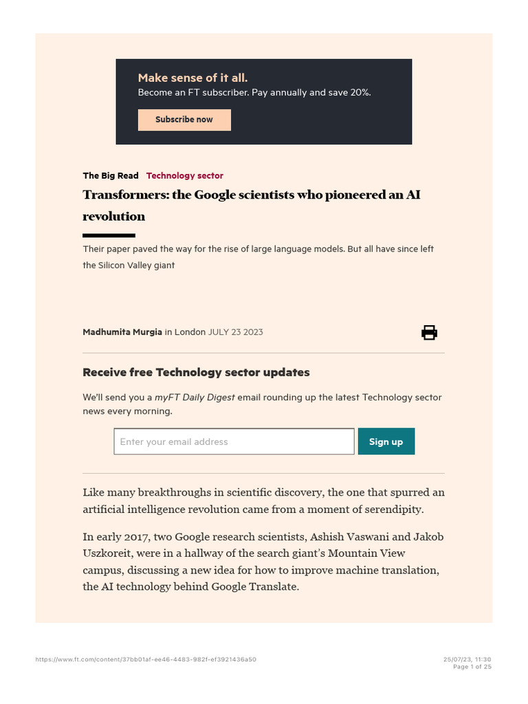 Transformers - The Google Scientists Who Pioneered An AI Revolution ...