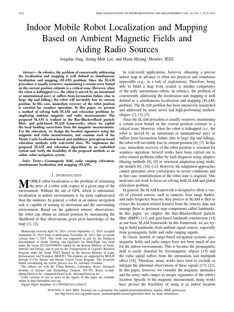 Mobile Robot Localization And Mapping Pdf