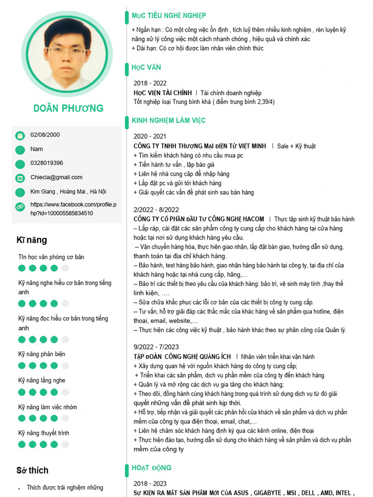 CV Doan Phuong | PDF