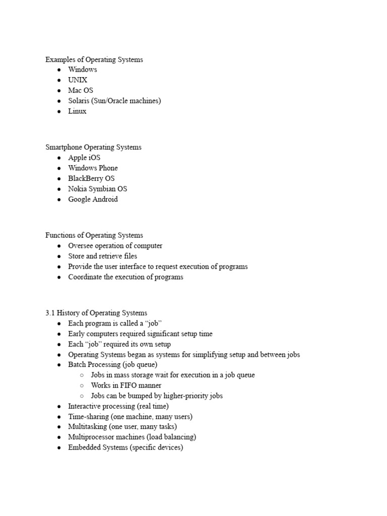 CS Unit 3 - Operating Systems | PDF | Operating System | Process (Computing)