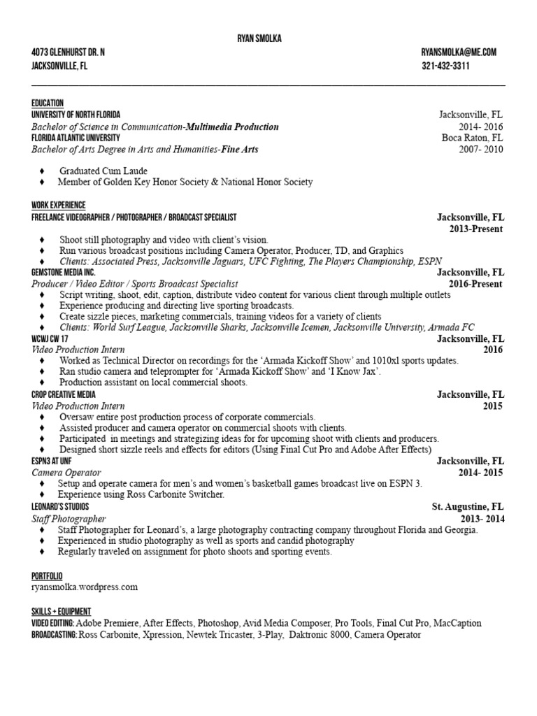 Ryan Smolka Resume 2023vPDF | PDF