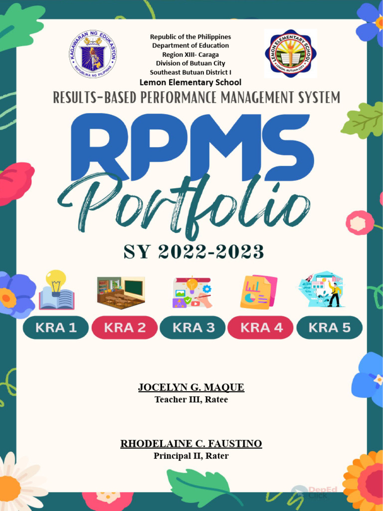 E Rpms Portfolio Design 7 Depedclick | PDF | Learning | Curriculum