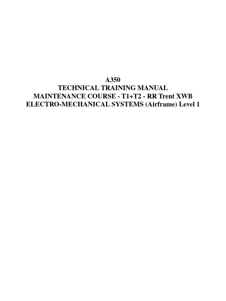 03 ELECTRO-MECHANICAL SYSTEMS (Airframe) Level 1 | PDF | Landing Gear | Pump