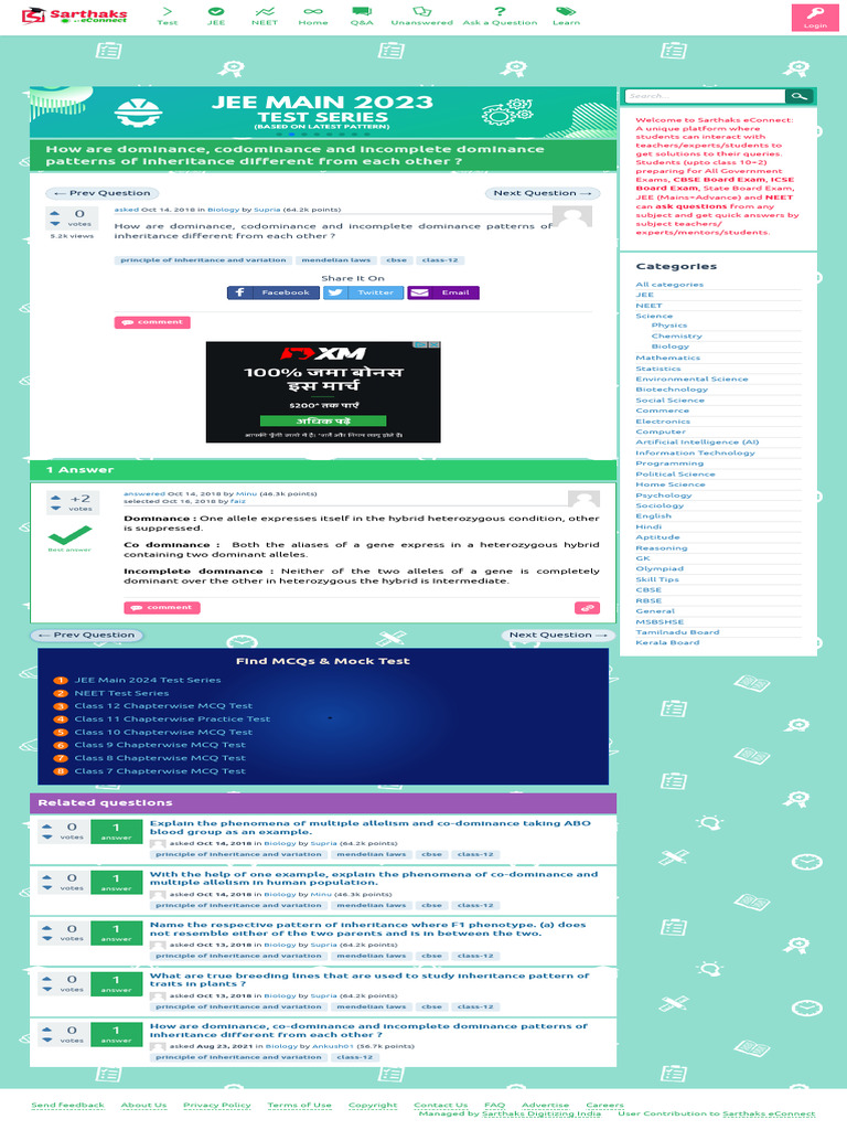 How Are Dominance, Codominance and Incomplete Dominance Patterns of ...