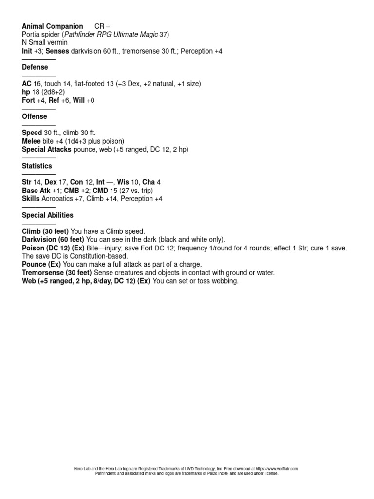 Portia Spider | PDF