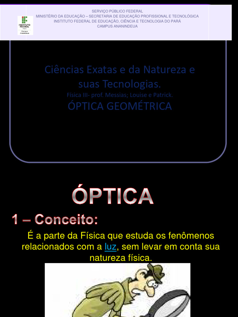 Óptica Geométrica: Conceitos e Aplicações | PDF | Espelho | Refração