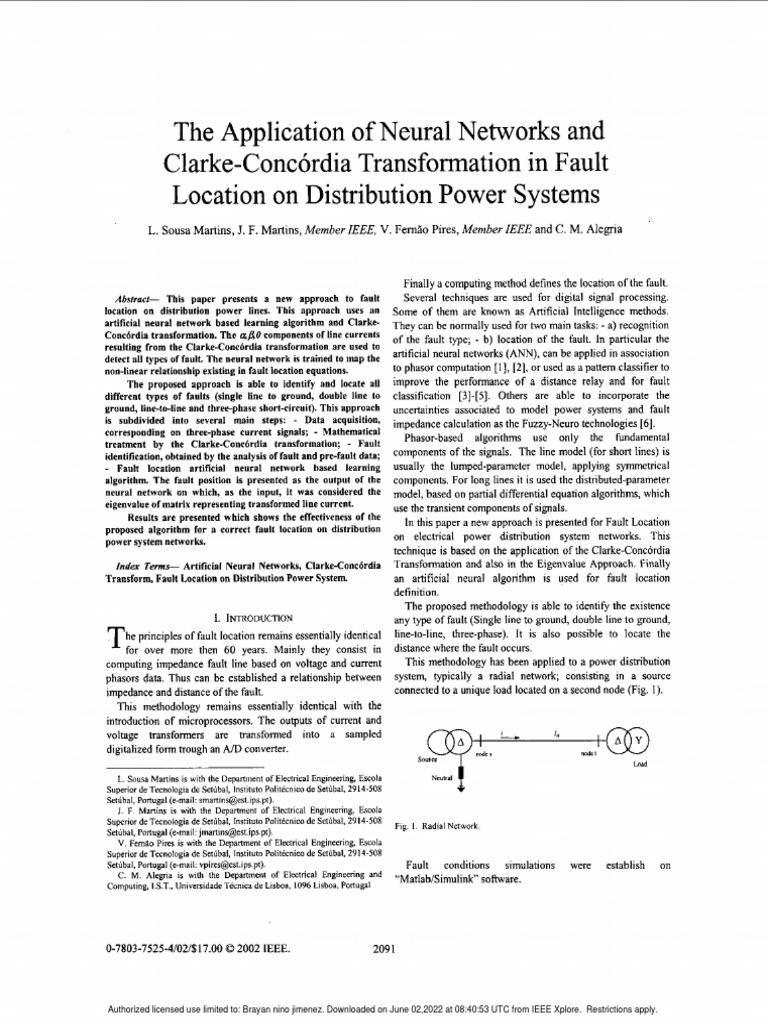 The Application of Neural Networks and Clarke-Concordia Transformation ... The Application of Neural Networks and Clarke-Concordia Transformation ...