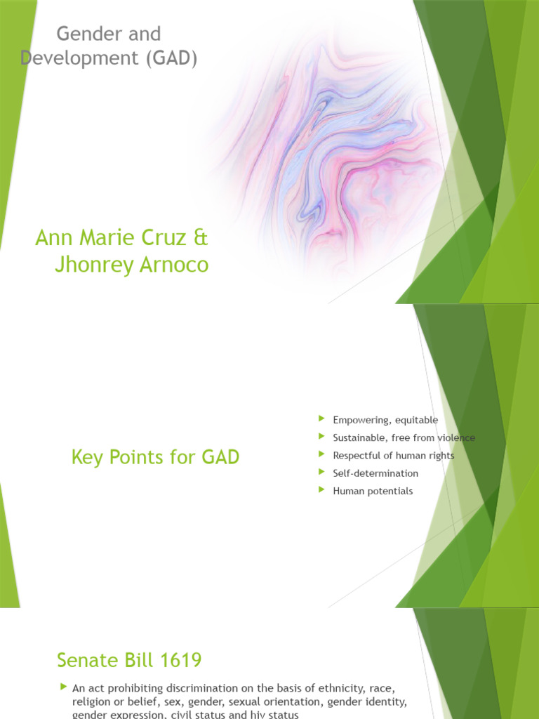 Gender and Development (GAD) : Ann Marie Cruz & Jhonrey Arnoco | PDF ...
