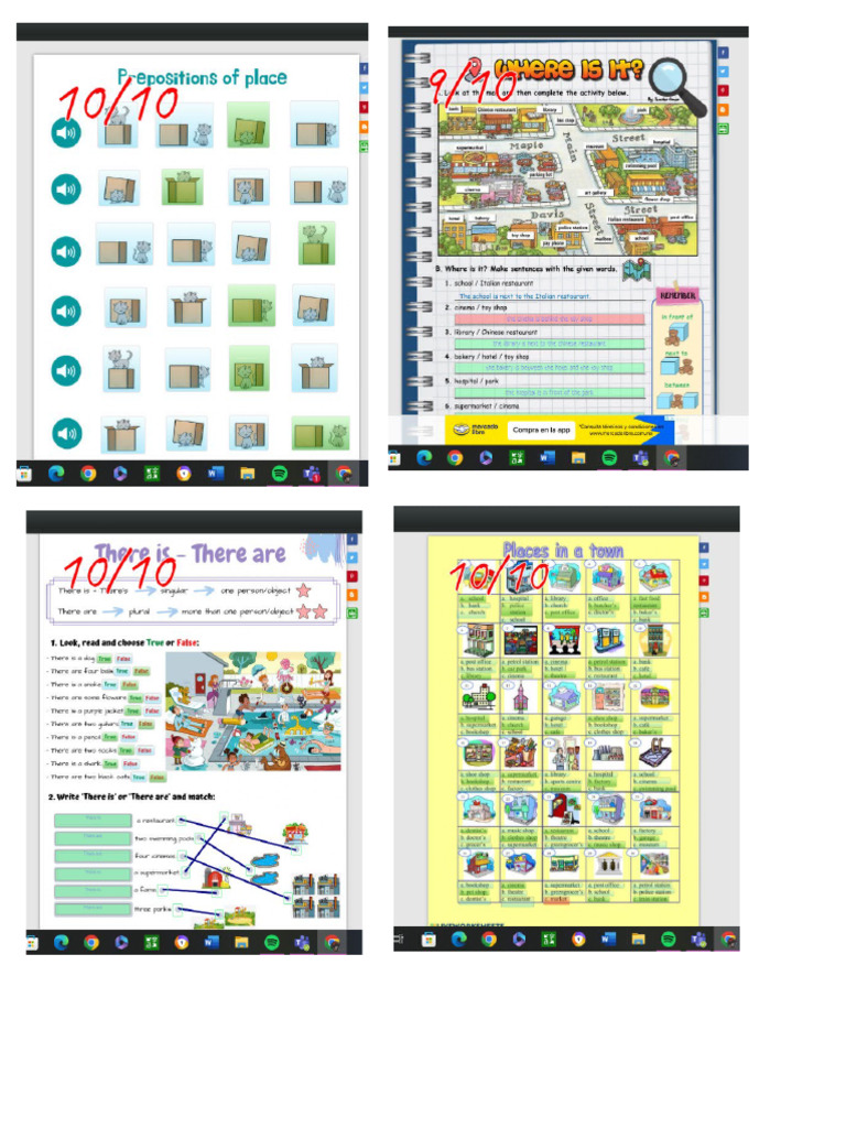 Results of Exercises in Liveworksheets | PDF