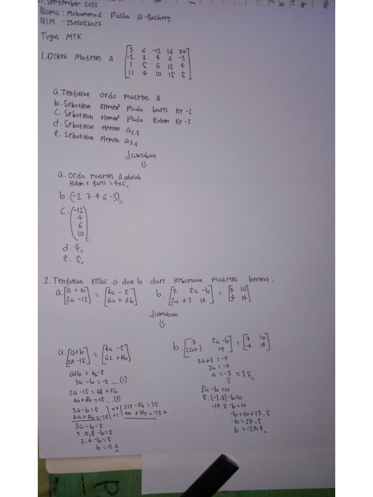 Tugas MTK Muhammad Pasha Al-Buchory | PDF