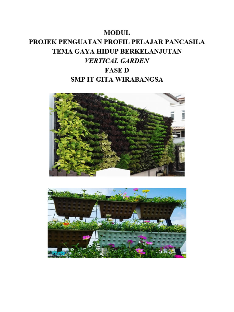 Modul Penghijauan Vertical Garden | PDF