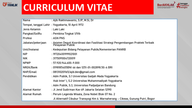 CV Ajib Rakhmawanto | PDF