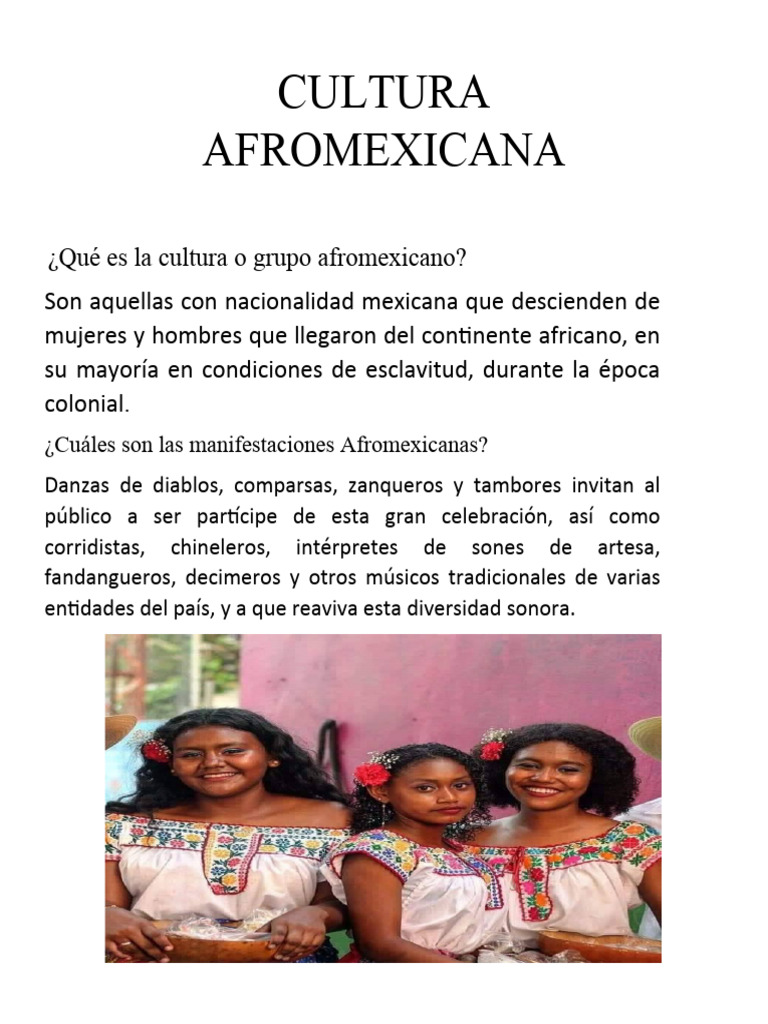 CULTURA AFROMEXICANA | PDF