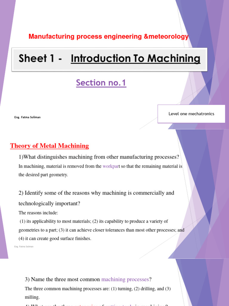 Section 1 Manufacturing Process | PDF
