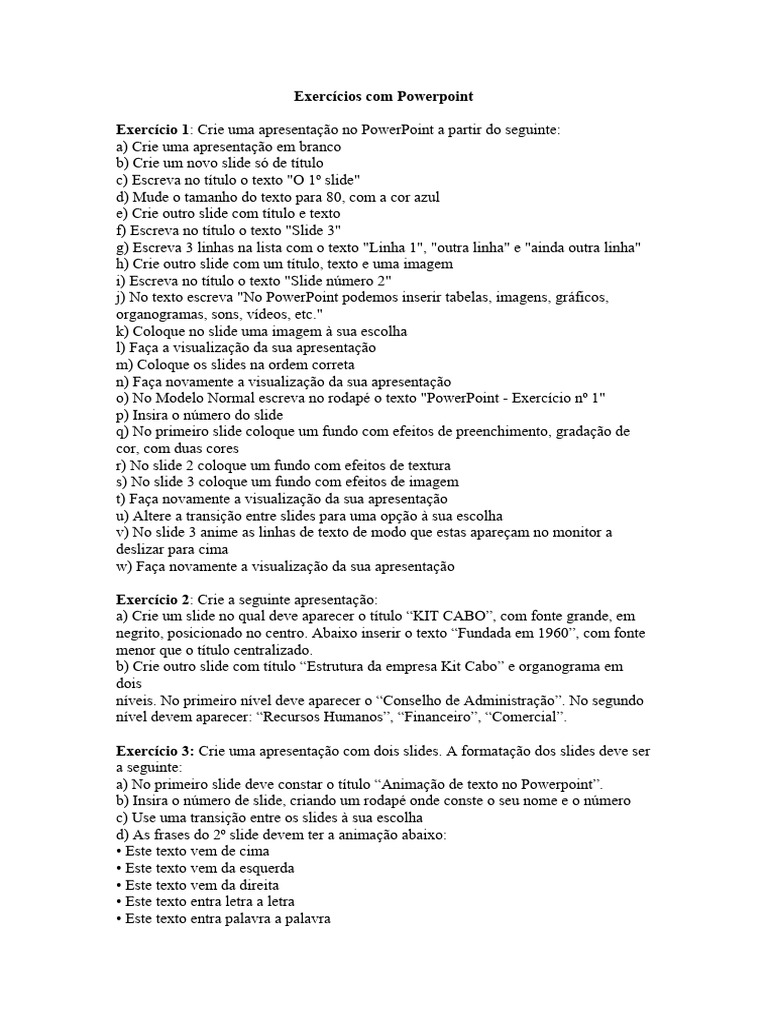 exerc-power-point | PDF