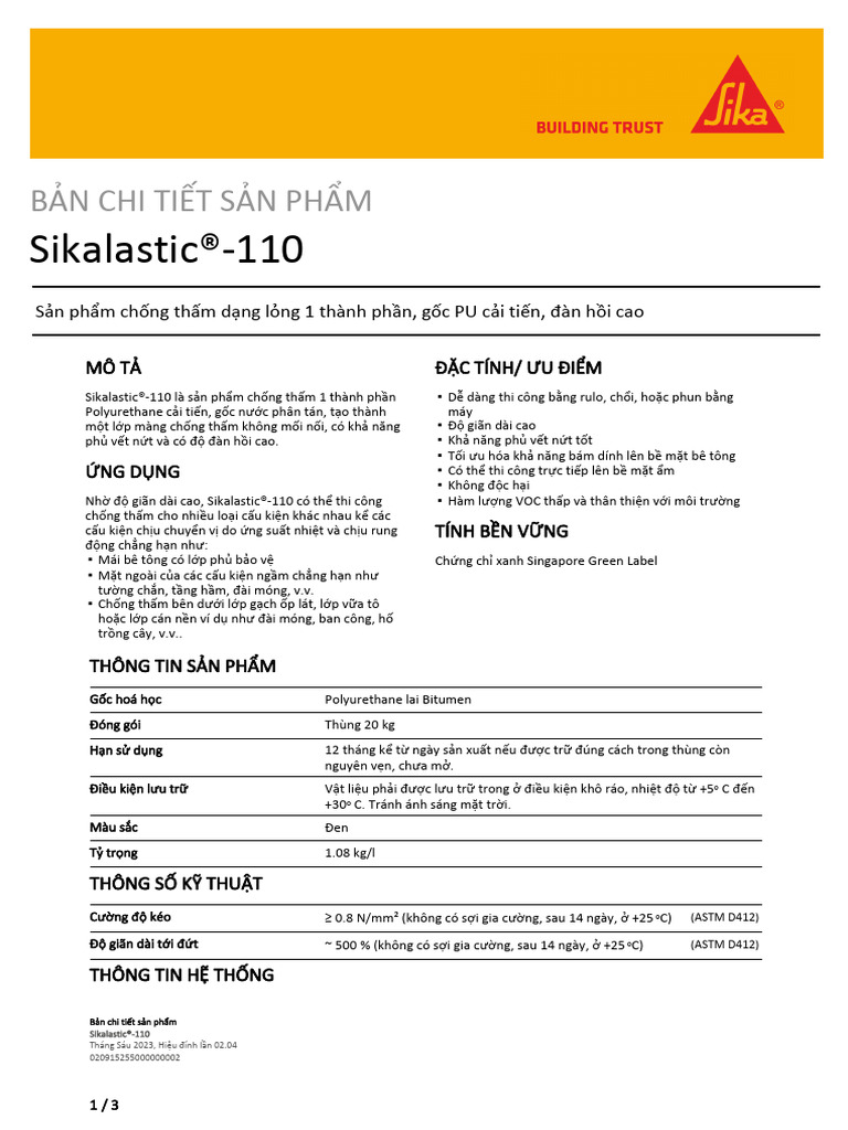sikalastic-110 | PDF